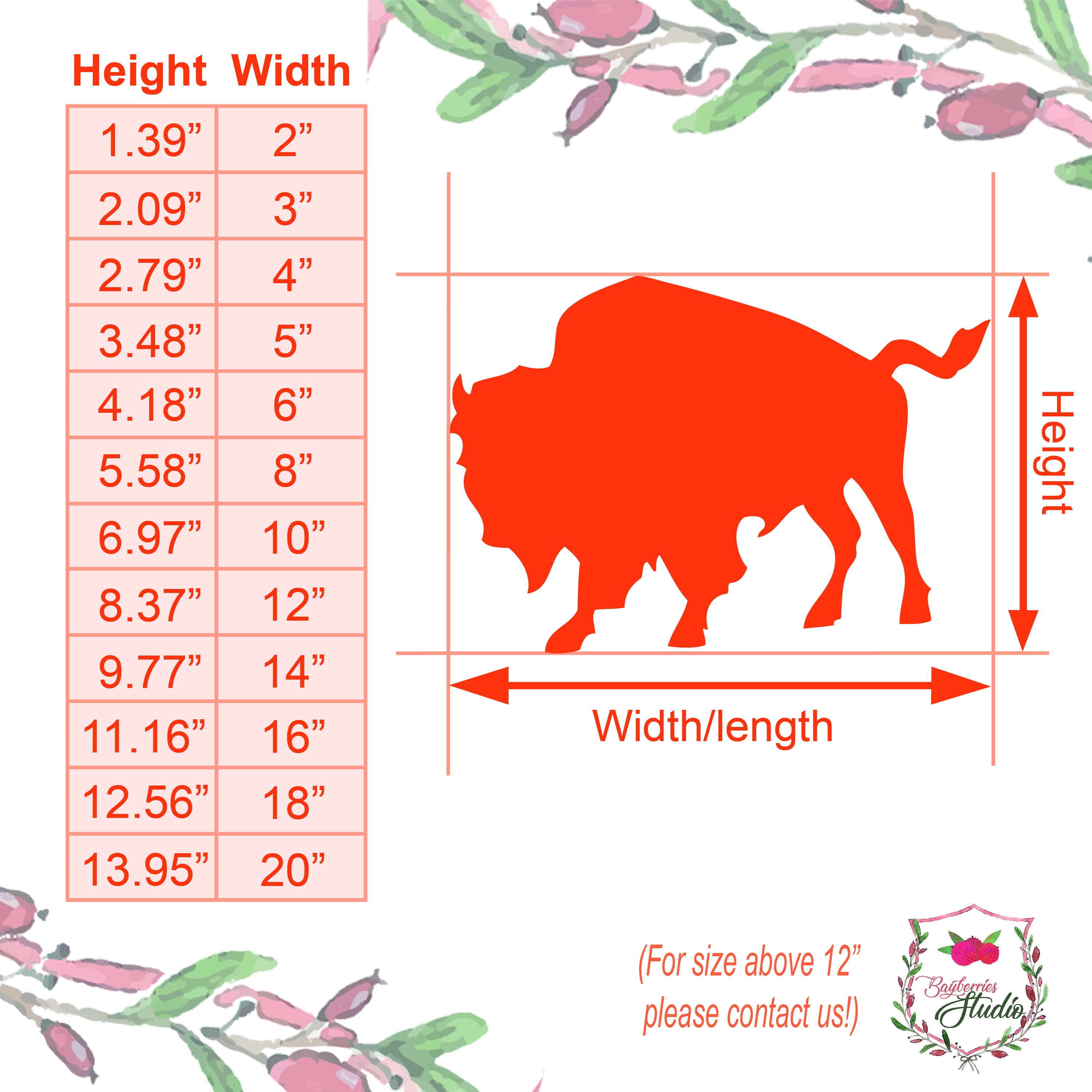 Bison Shape - Laser Cut Unfinished Wood Cutout Shapes - Always Check ...