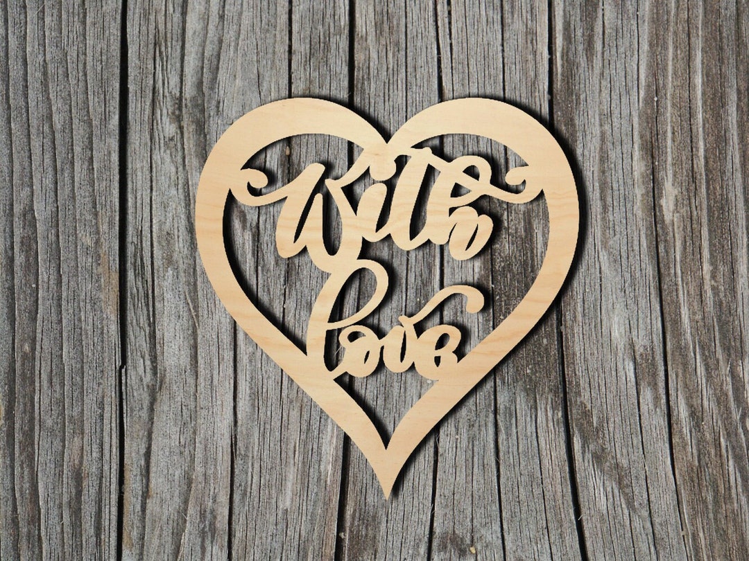 Heart Shape - Multiple Sizes - Laser Cut Unfinished Wood Cutout Shapes ...