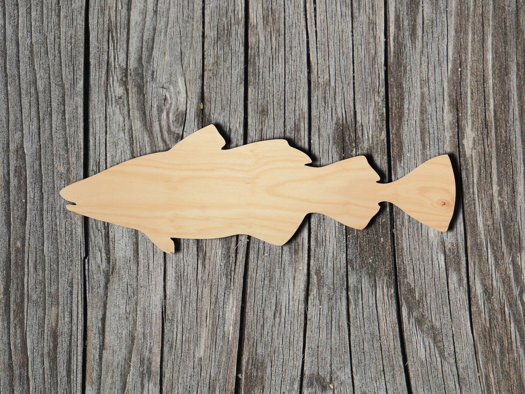 Cod - Fish - Laser Cut Unfinished Wood Cutout Shapes - Always Check ...