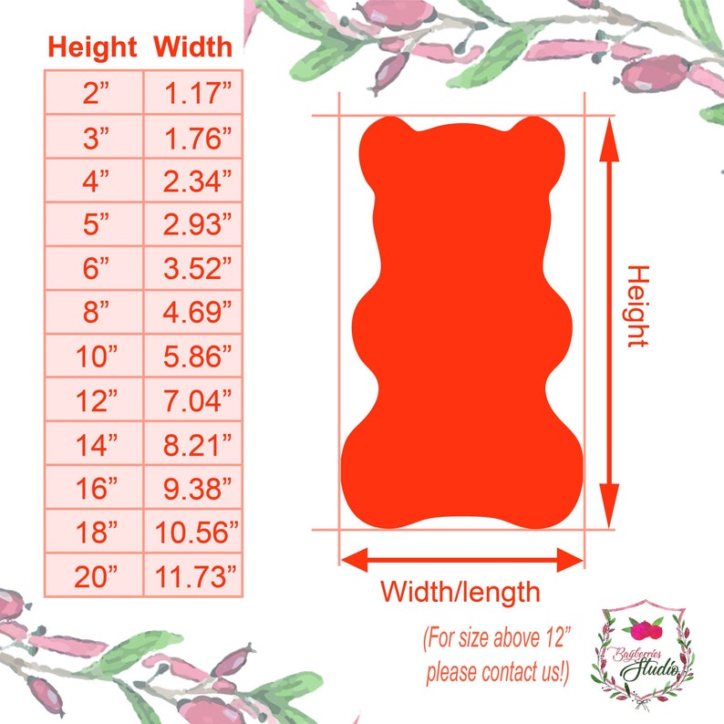 Gummy Bear Shape Laser Cut Unfinished Wood Cutout Shapes - Etsy