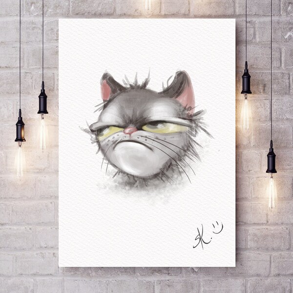 Grumpy Cat Card - Etsy