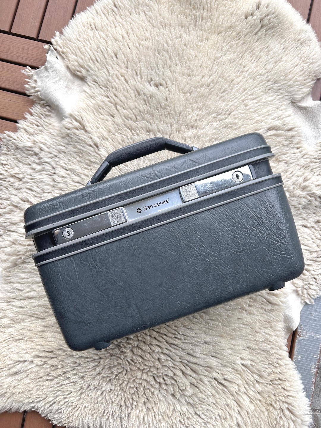 Vintage Samsonite Series 2800 Cosmetic Case/1980’s Black Hard Shell ...
