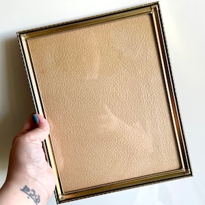 Vintage Heavy Metal Glass Photo Frame/ Ornate Etched Gold Metal Wall ...