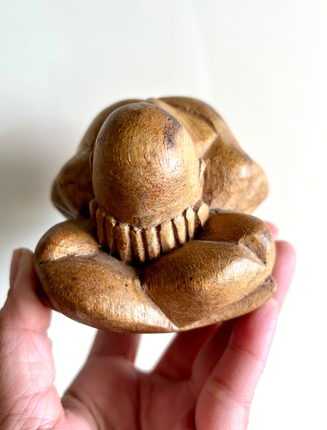 Vintage Balinese Weeping Buddha Statue/natural Handcarved Wooden orang ...
