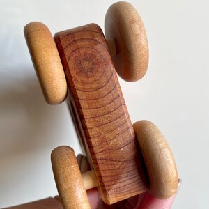 Vintage Wooden Letter B Push Toy / Handmade Two-tone Wood Block Letter ...