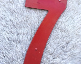 Red Number 7 Sign - Etsy