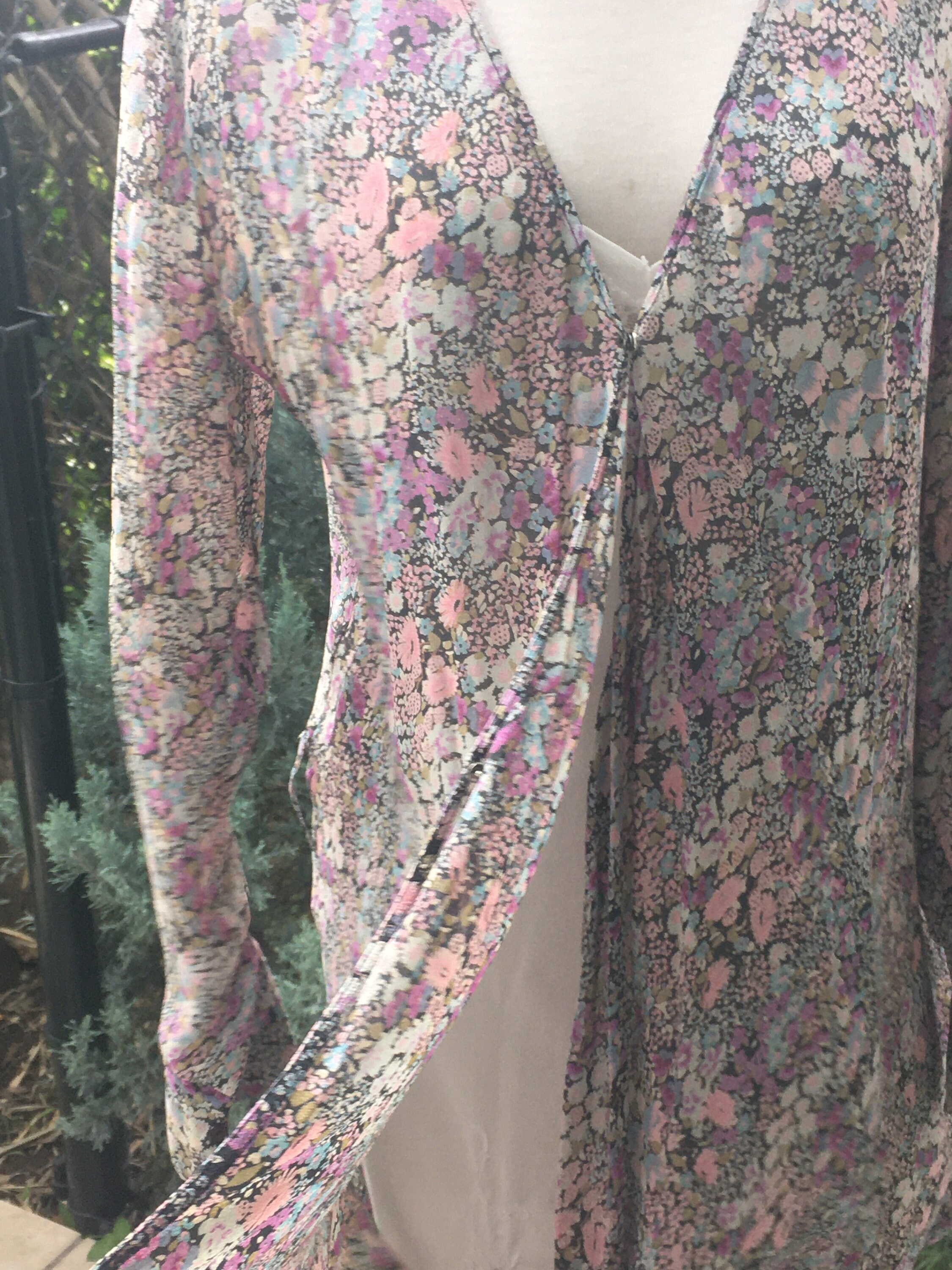 Sheer 1990's Floral Boho Duster - Etsy