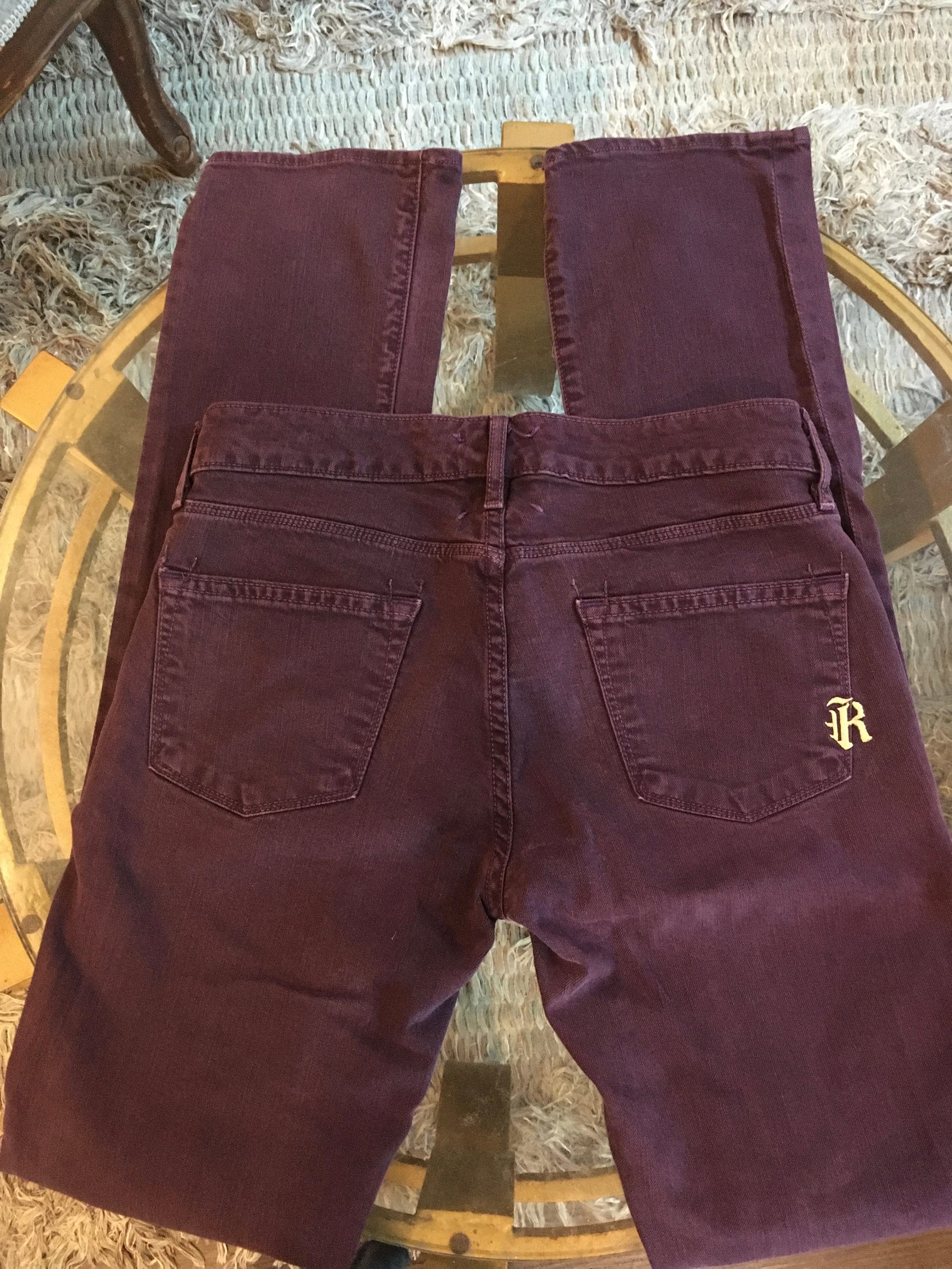 Low Rise Rich & Skinny Deep Purple Skinny Jeans - Etsy