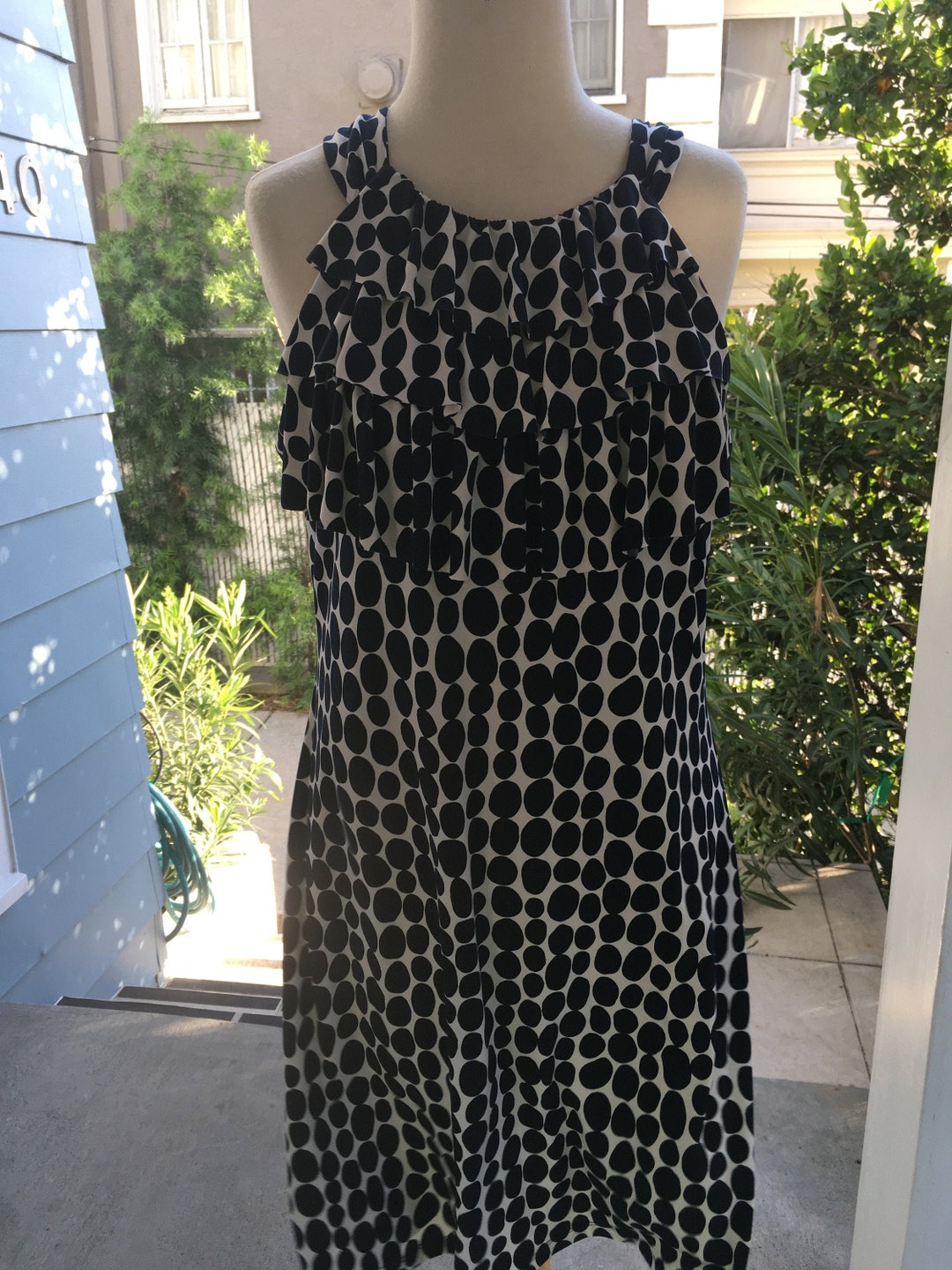 En Focus Studio Black White Polka Dot Dress - Etsy