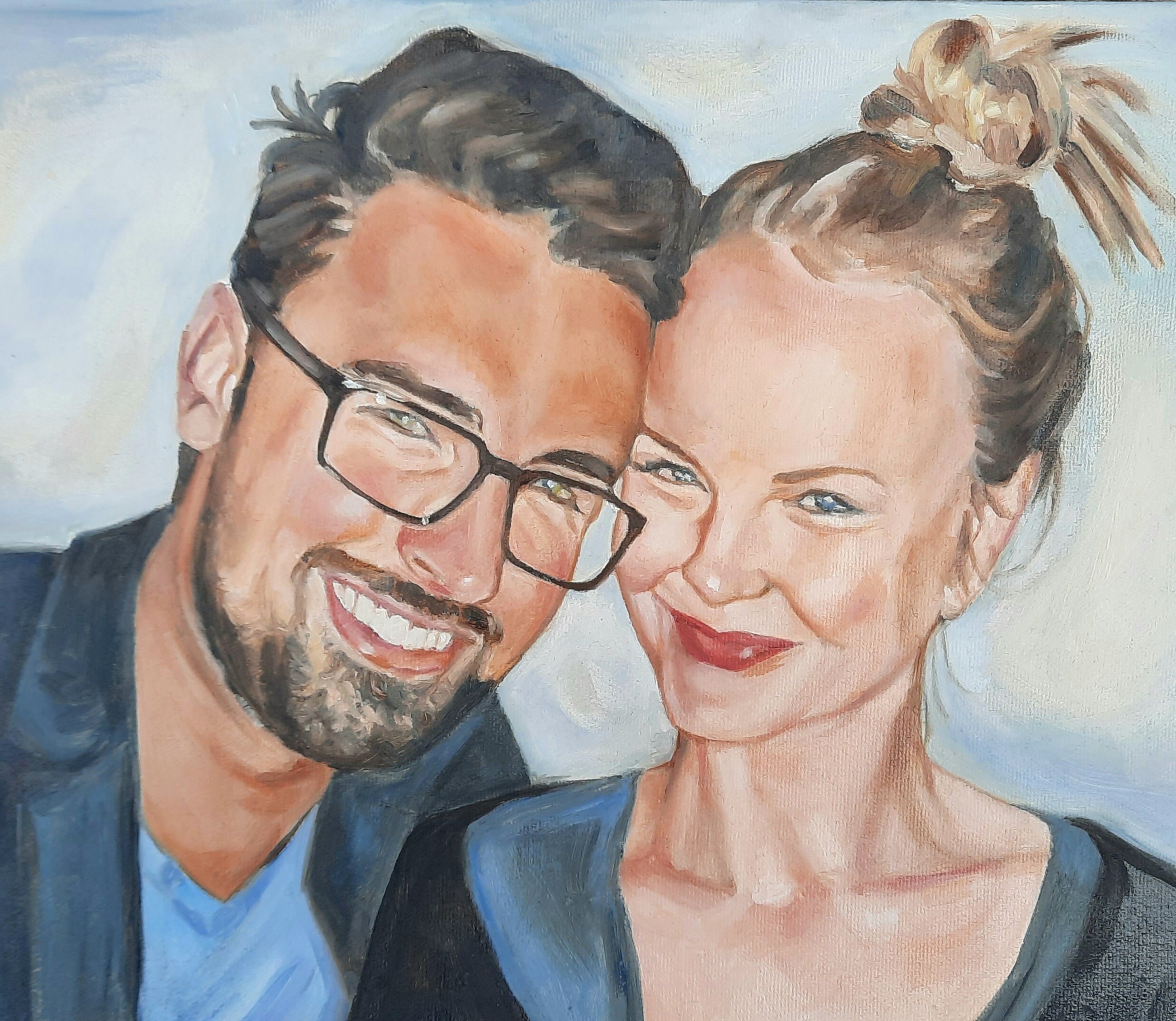 Commission Portrait Oil Painting From Photo. Custom Painting. Details ...
