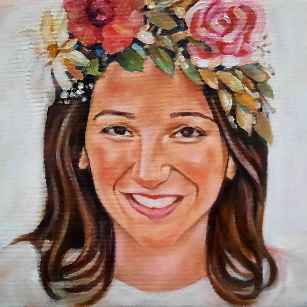 Commission Portrait Oil Painting From Photo. Custom Painting. Details ...