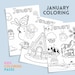 Winter Fun Kids Coloring Pack | January Bundle | Snowman Winter Theme ...