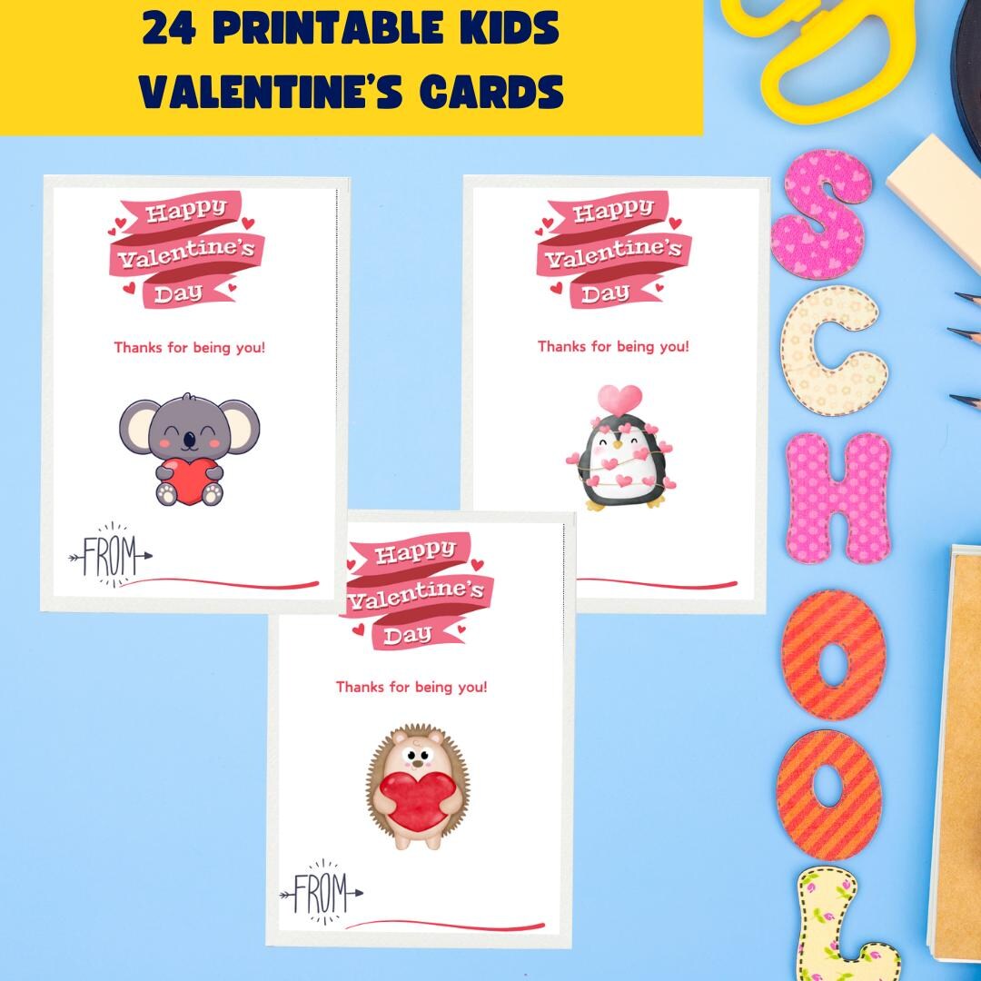 Printable Valentine's Day Classroom Cards for Kids | 24 DIY School ...