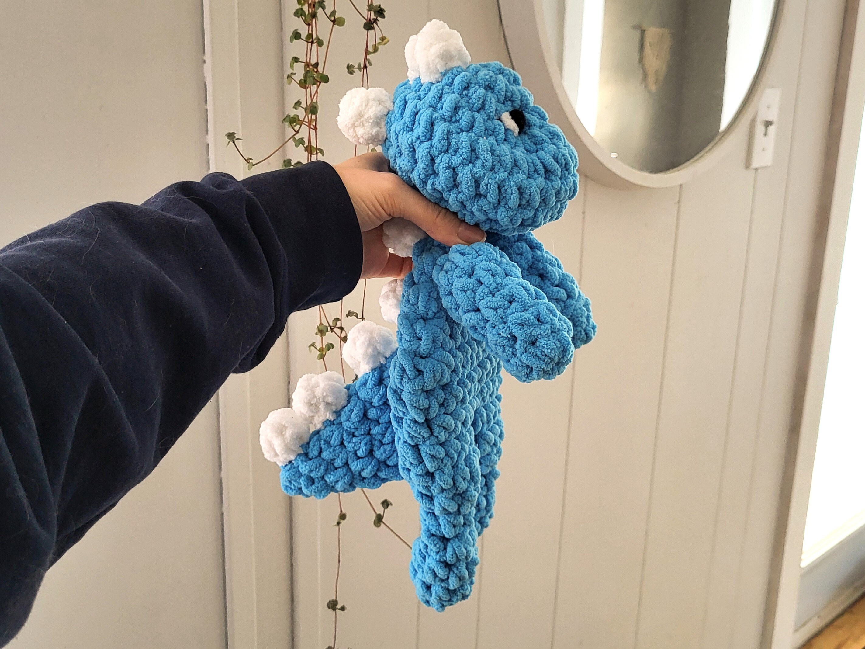 PATTERN : Crochet Dinosaur Snuggler Dino Plushie Stuffed Animal ...