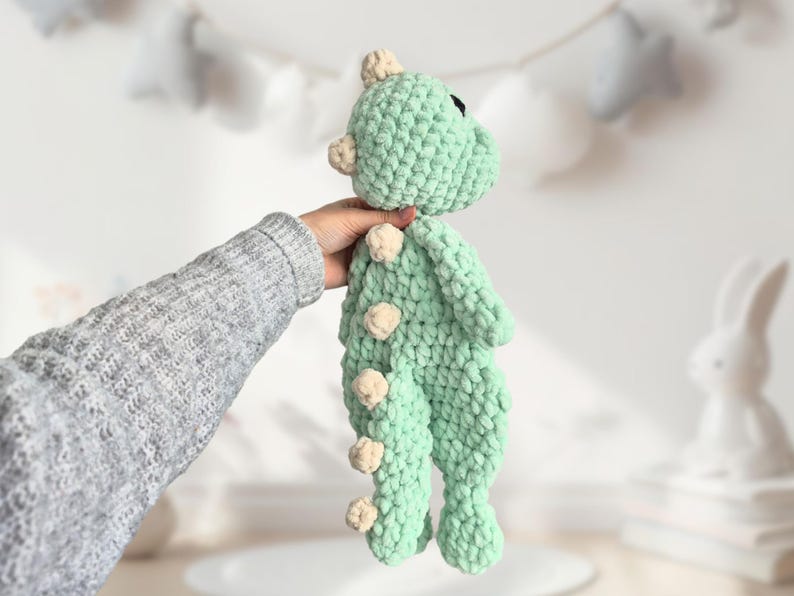 PATTERN : Crochet Dinosaur Snuggler - Dino Plushie Stuffed Animal ...