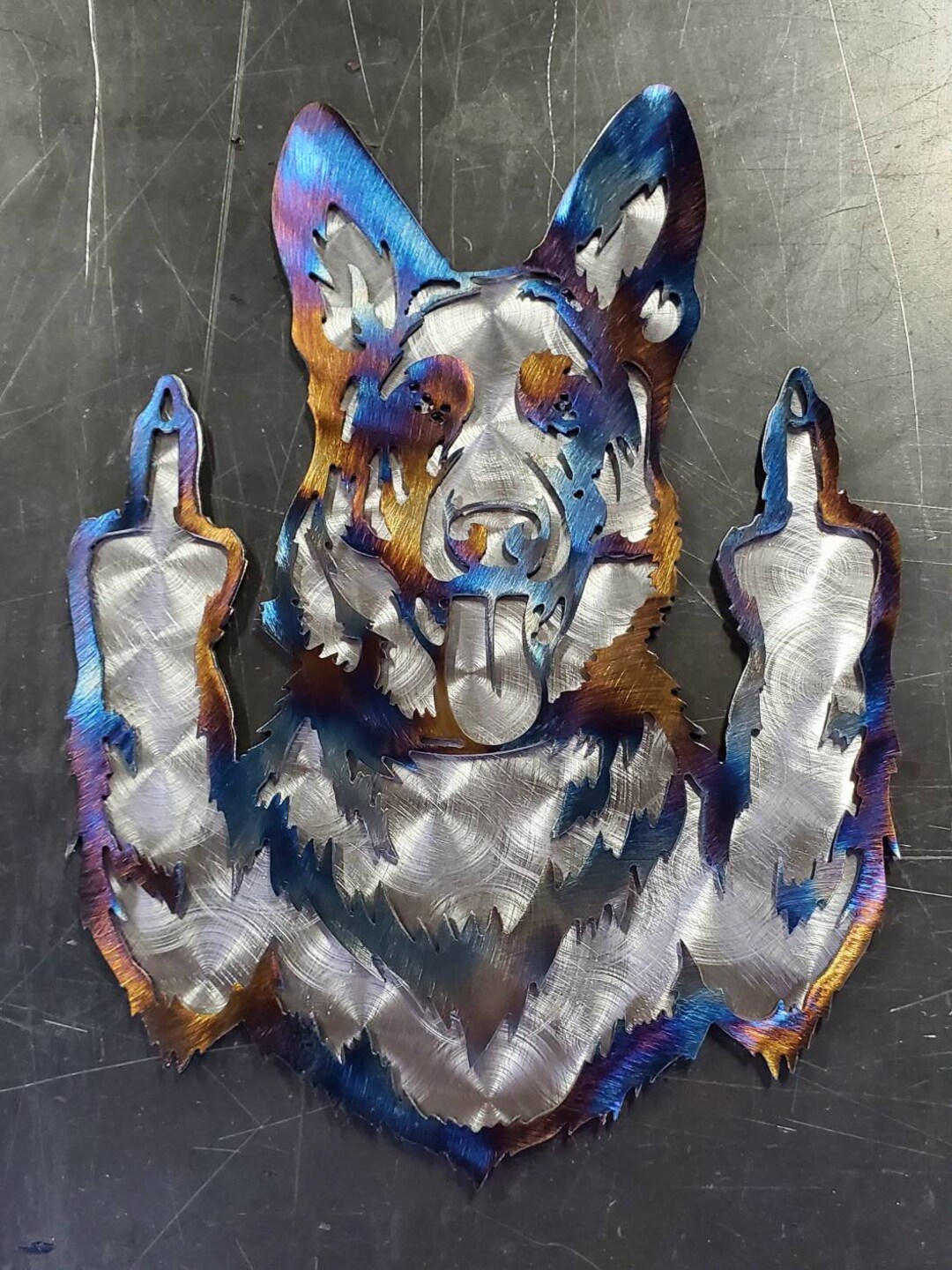12 Layered German Shepherd Metal Art Wall Hanger Wall Art Home Decor ...