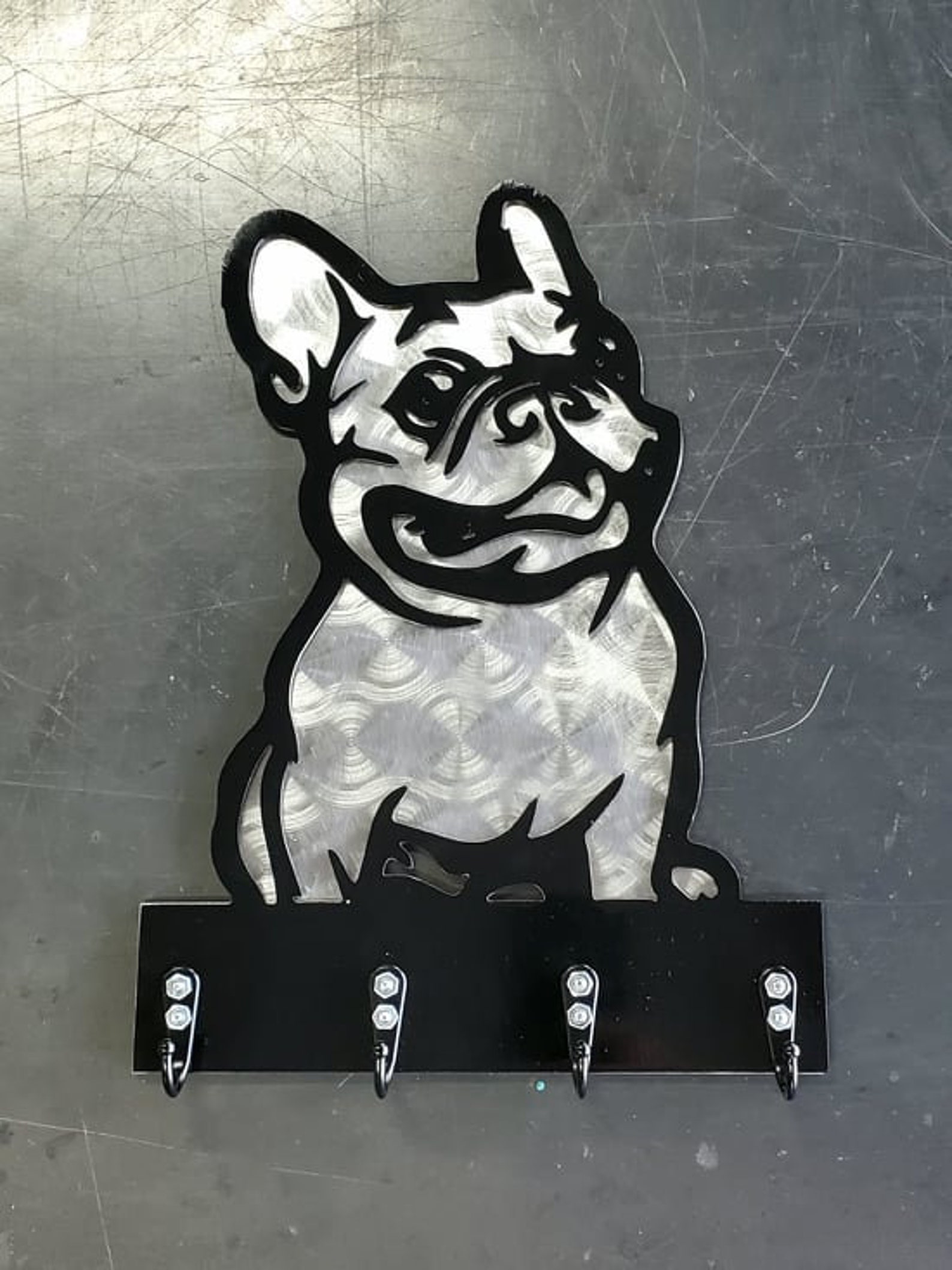 Custom Layered French Bulldog Wall Hanger With Hooks Metal - Etsy