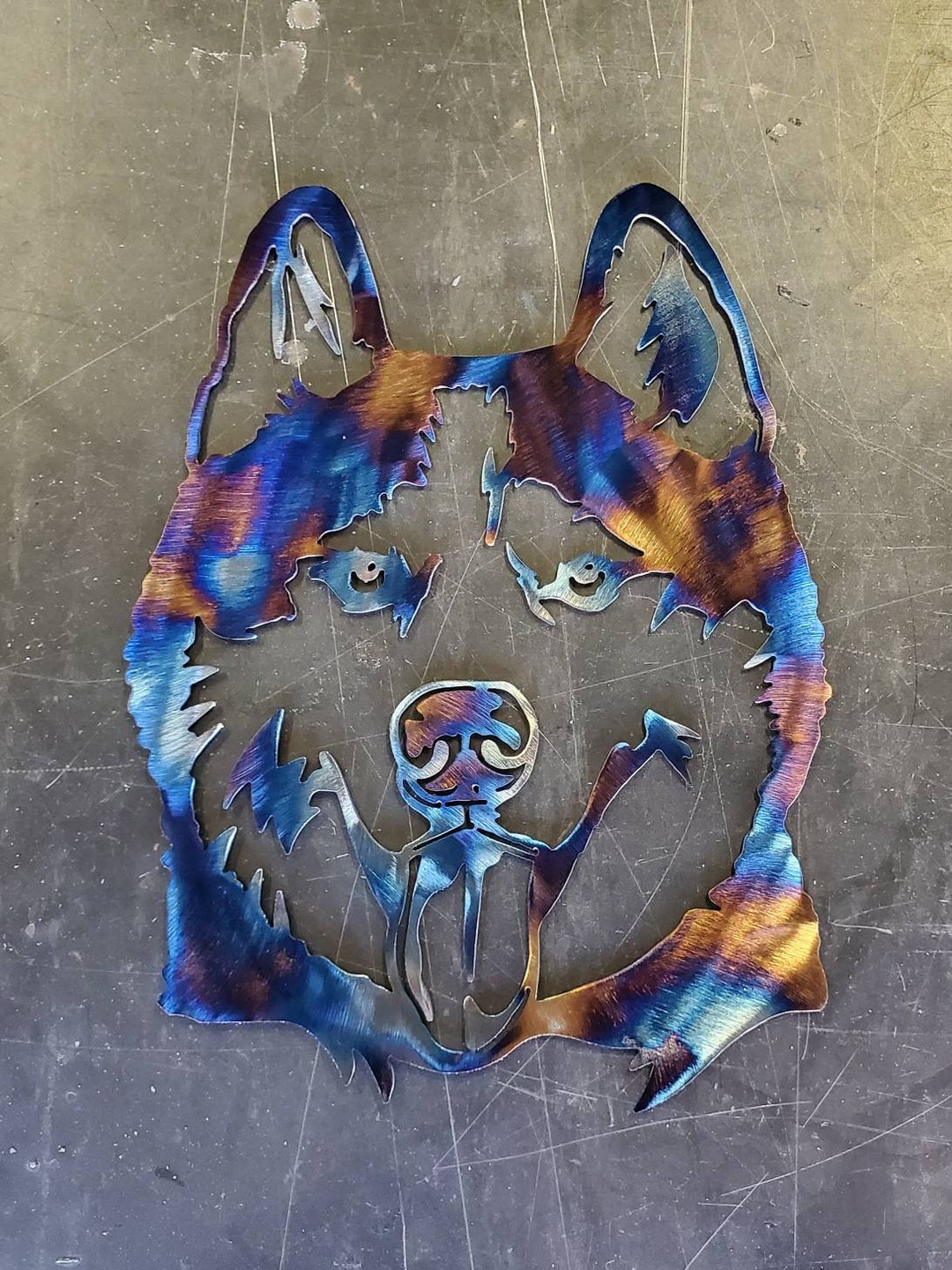 Husky #3 Metal Art (12") | Custom Dog Wall Decor or Gift | Pet Lover ...