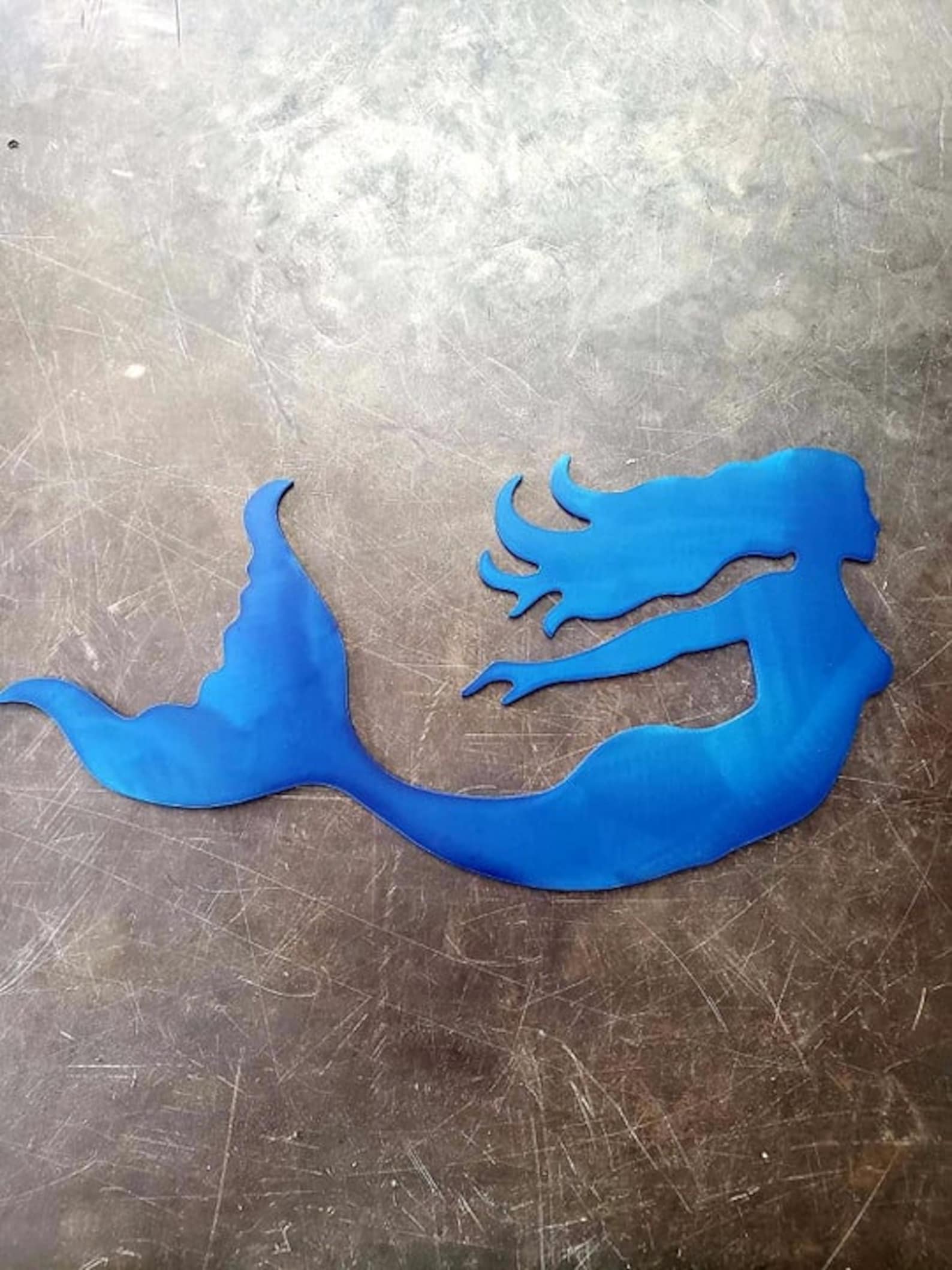 12 & 18 Mermaid Metal Art Nautical Decor Beach - Etsy