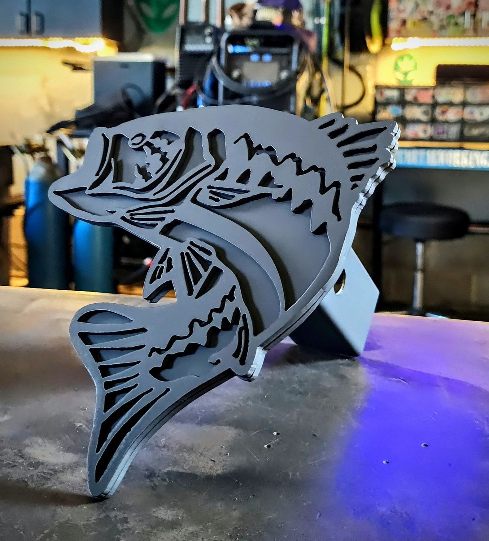 Largemouth Bass Hitch Cover | Powder-coated Metal, 2" Receiver - Etsy