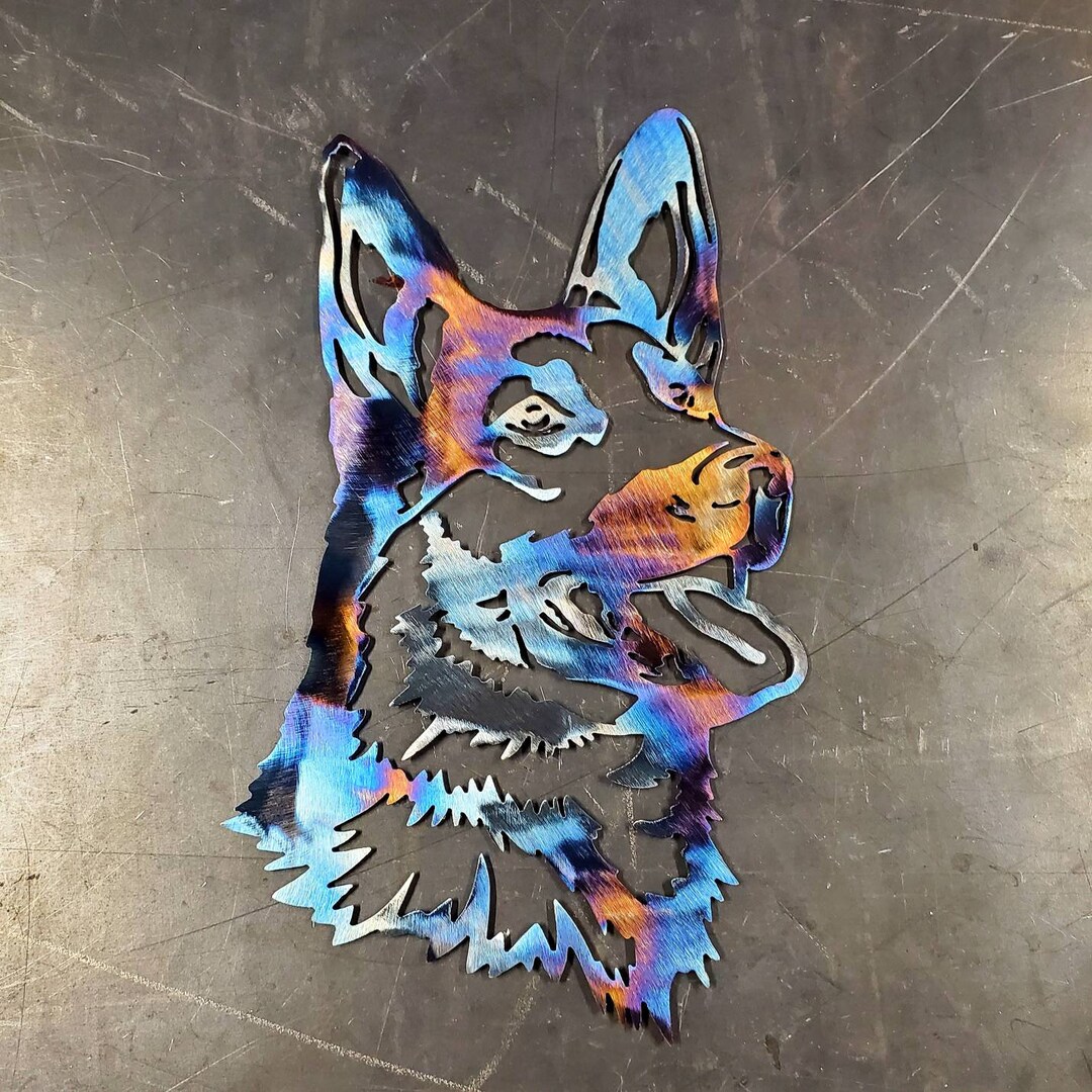 12 & 18 German Shepherd Metal Art Wall Hanger Wall Art Home Decor ...