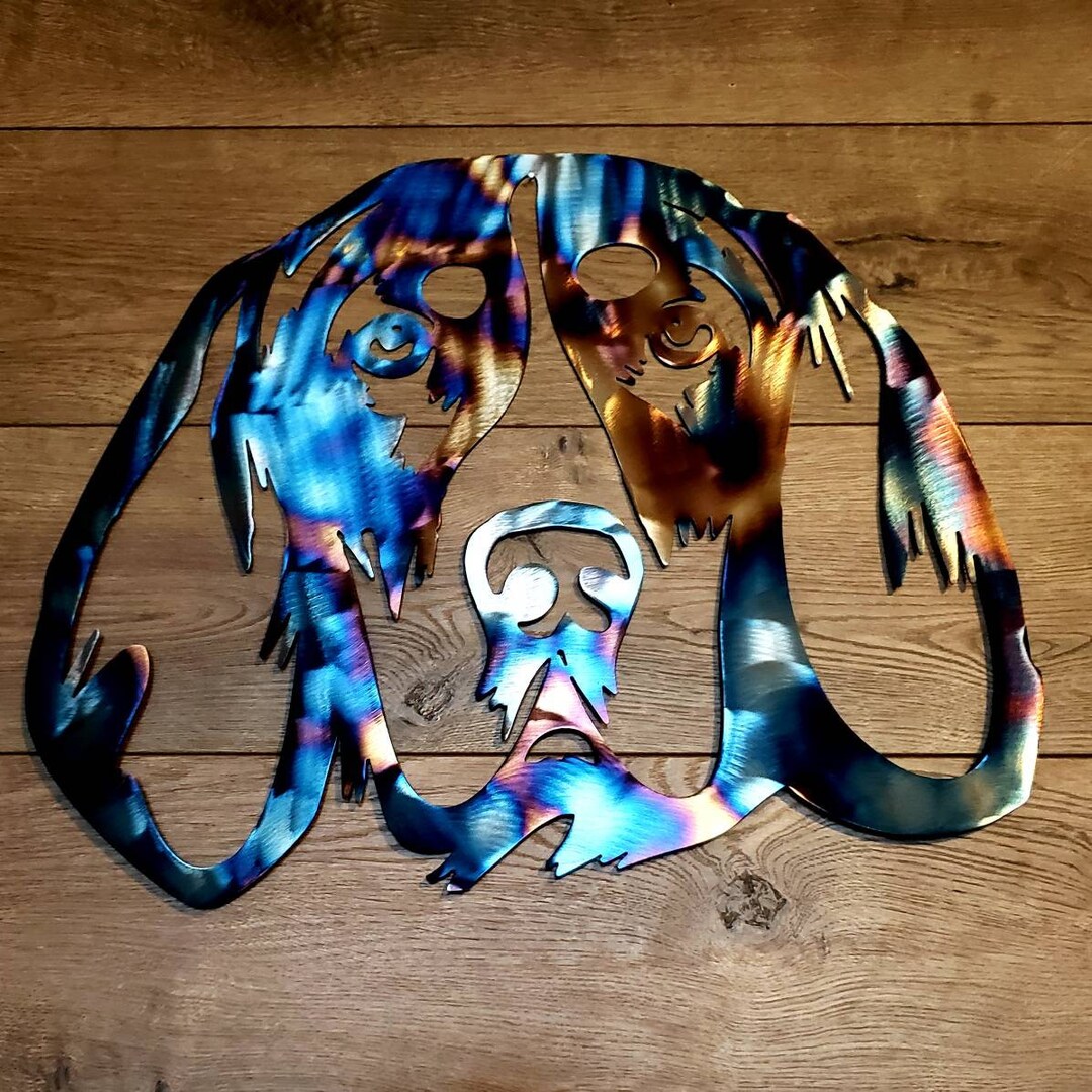 Coonhound Metal Art (bluetick, 8") - Etsy