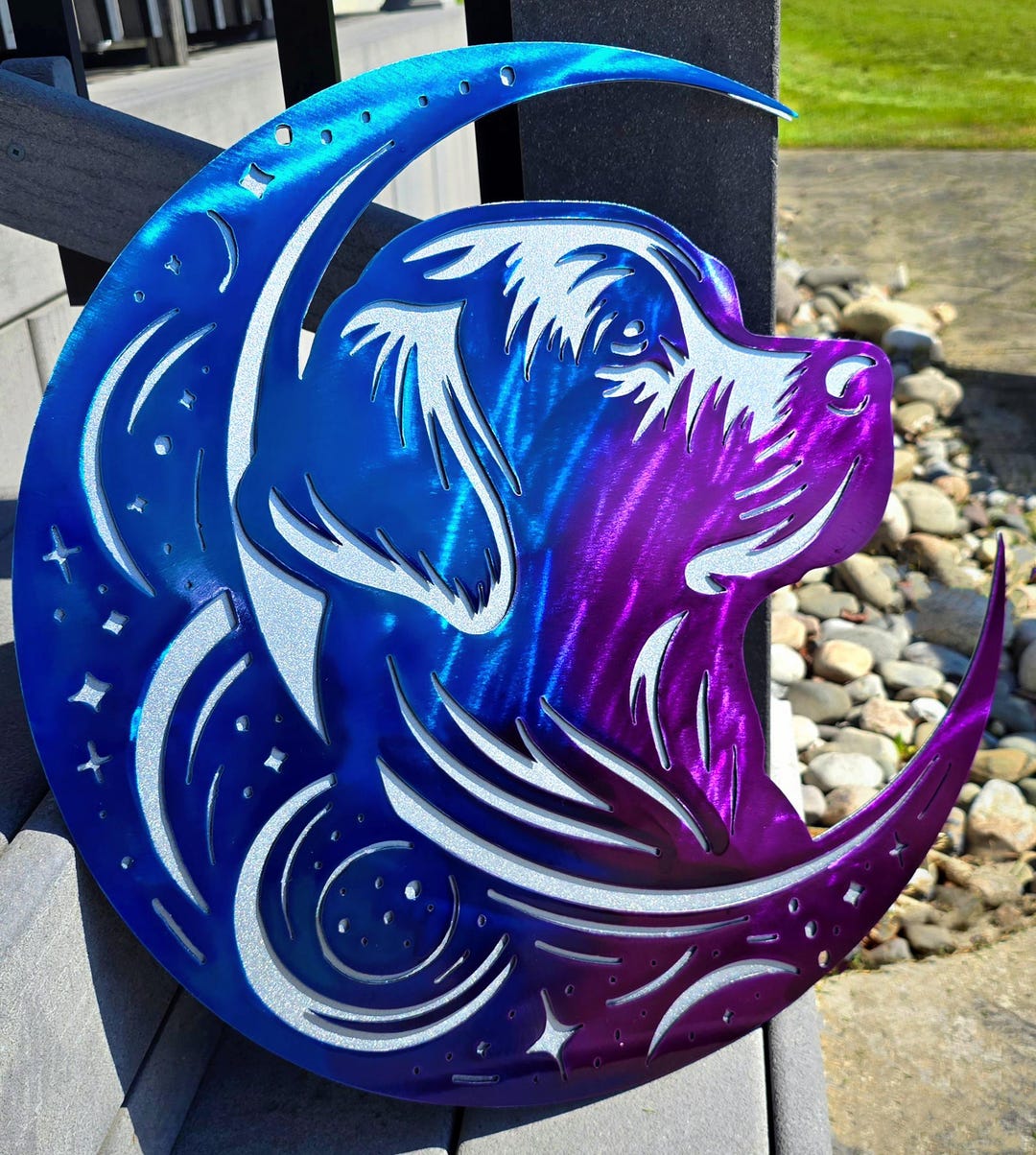 Labrador Retriever 'on the Moon' Metal Art (with Backing, 12") | Dog ...