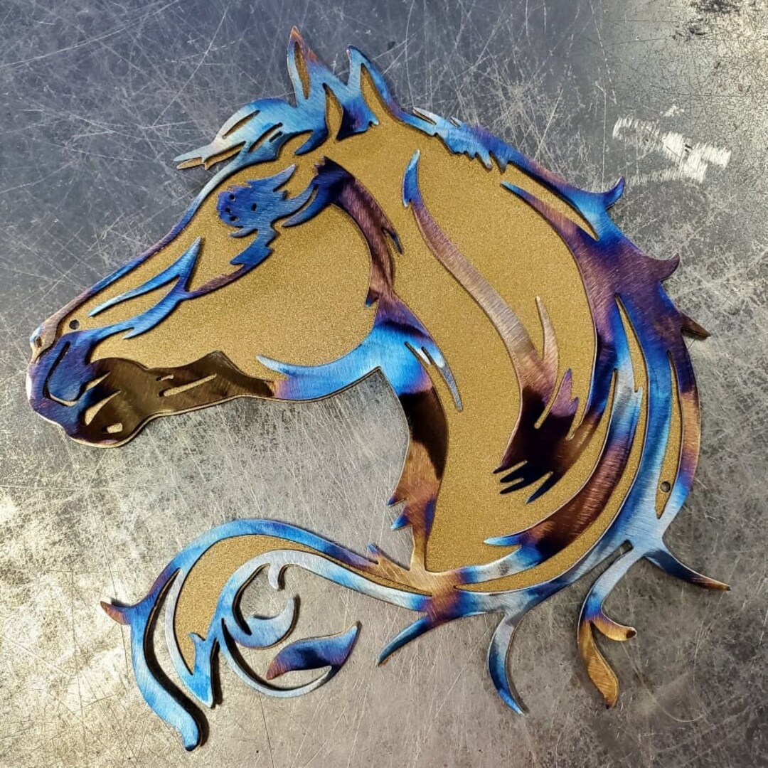 8 Layered Horse Metal Art Wall Hanger Wall Art Home Decor Living Room ...