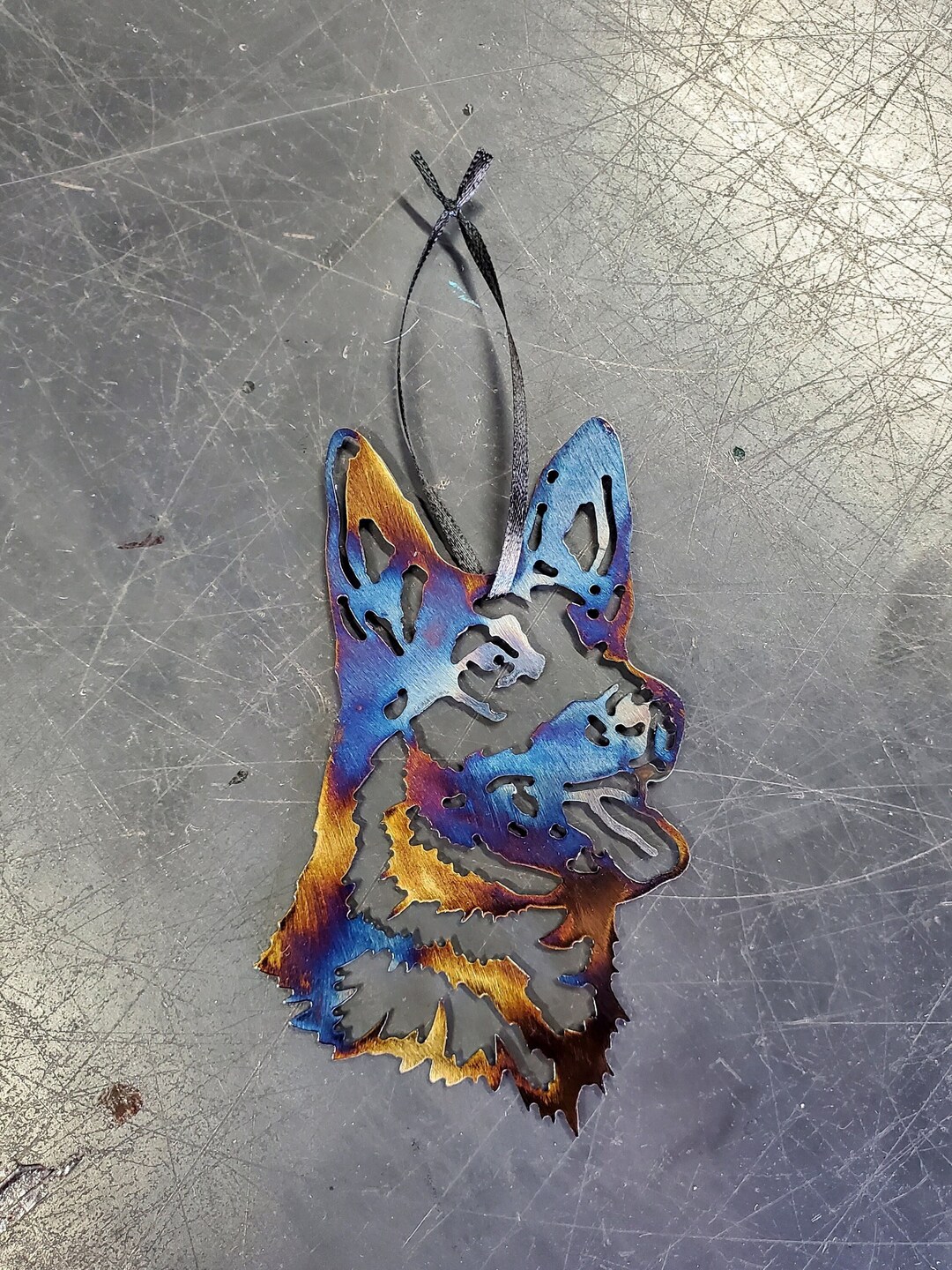 German Shepherd #1 Metal Art Ornament | Custom Metal Ornament ...