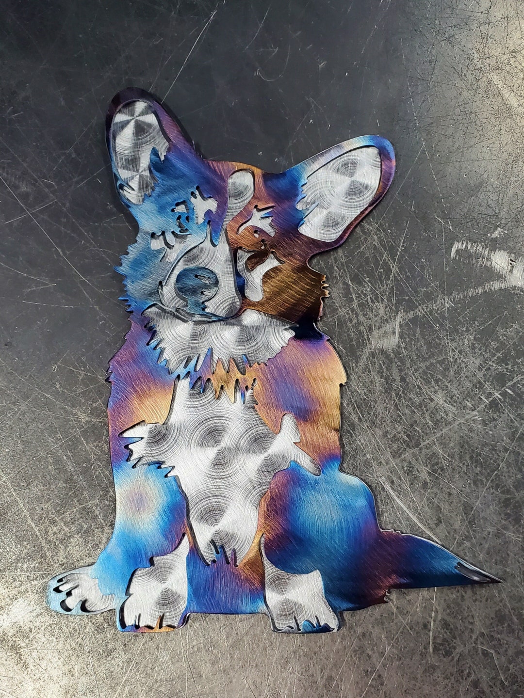 Corgi #1 Docked Tail Metal Art (8", 12", 18") | Custom Dog Wall Decor ...