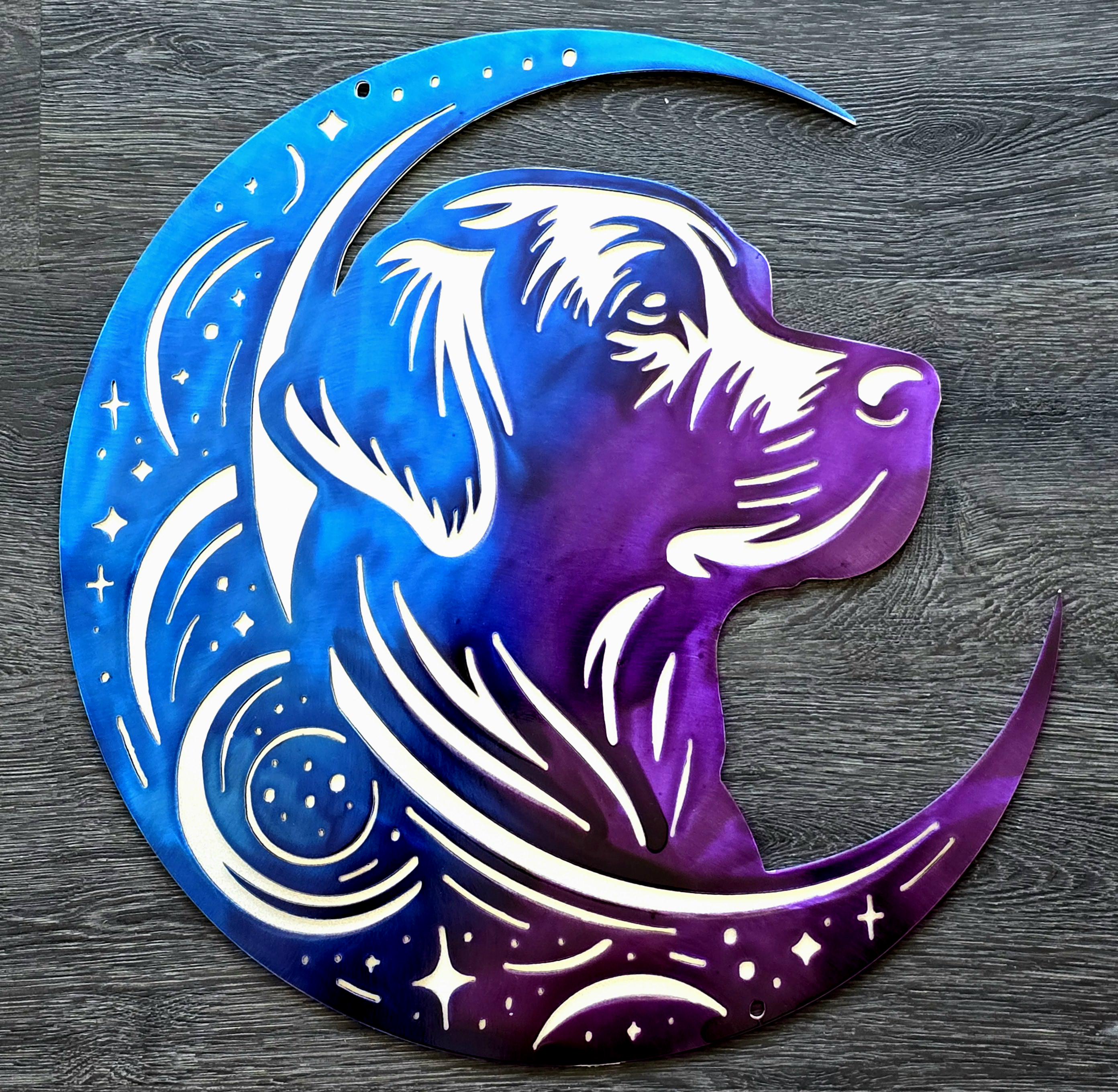 Labrador Retriever 'on the Moon' Metal Art (with Backing, 12") | Dog ...