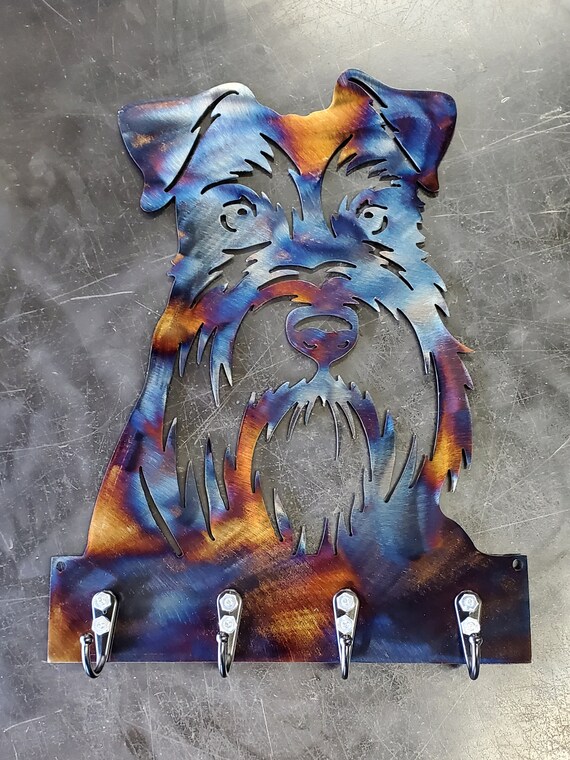 Schnauzer Metal Art Key & Leash Hanger - Etsy