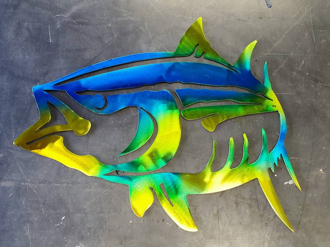 24 Yellowfin Tuna Metal Art Beach House Decor | Etsy