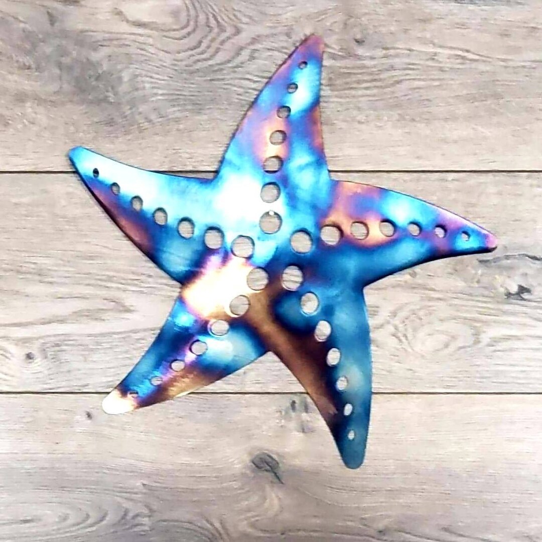12 & 18 Starfish Metal Art Nautical Decor - Etsy