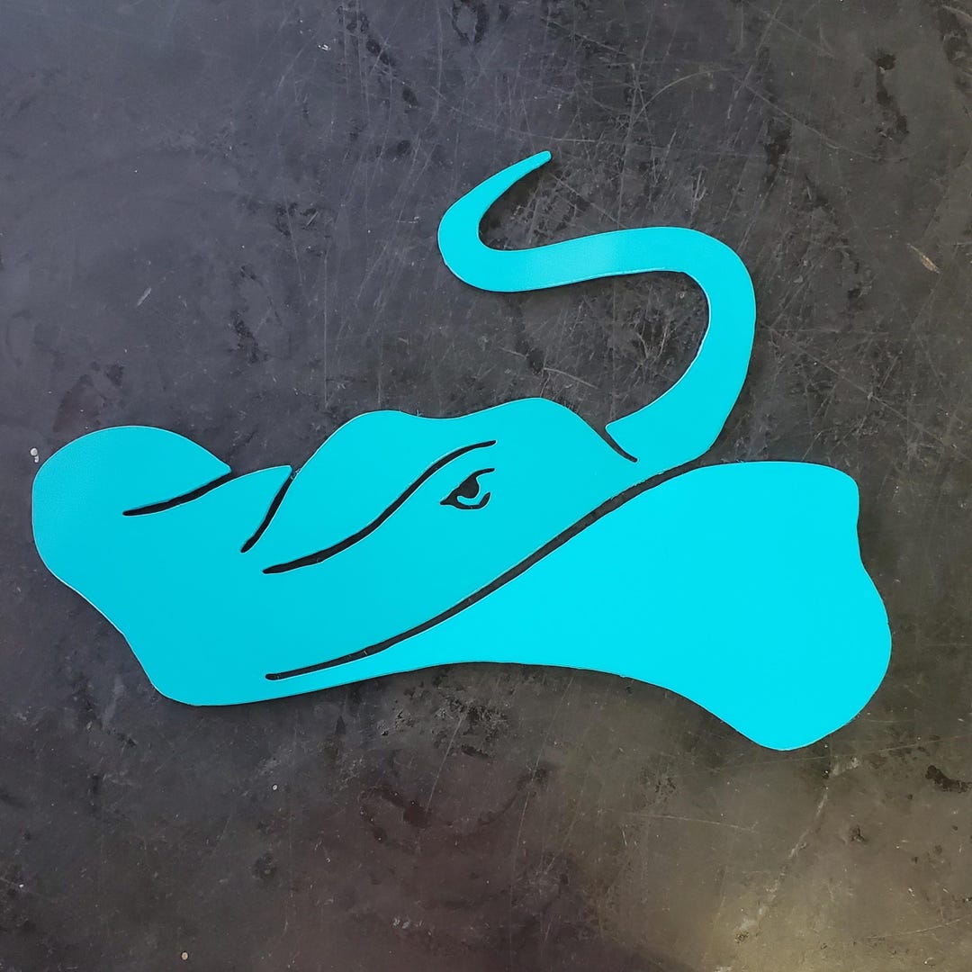 Stingray Metal Art (12") | Metal Wall Art | Nautical Decor for Beach ...