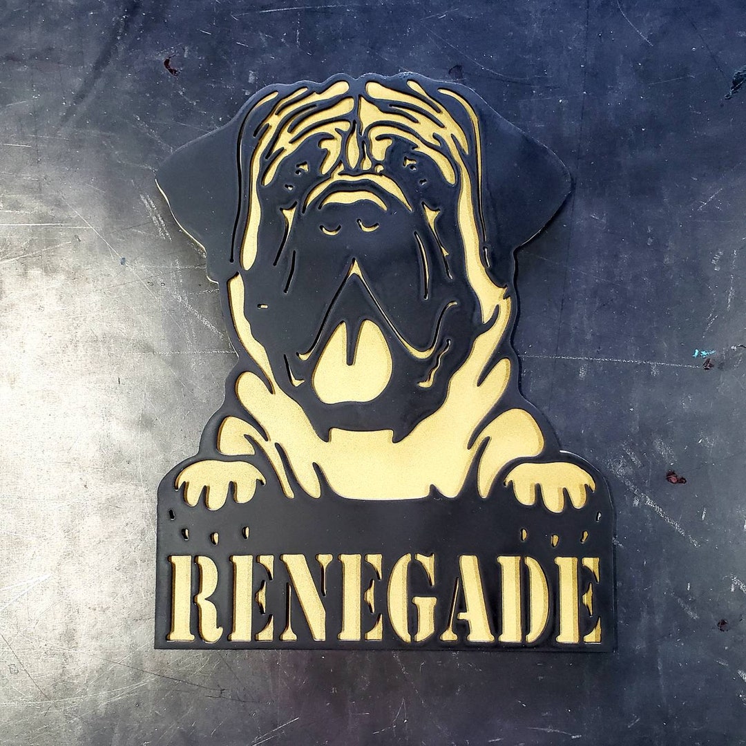 Customized Mastiff Metal Art Wall Hanger Wall Art Home Decor Living ...