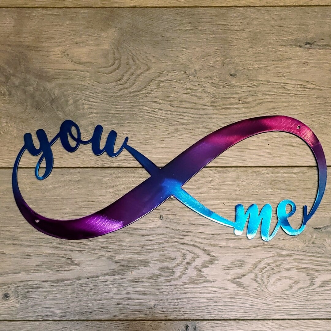 Custom You & Me Infinity Symbol Metal Art Wall Hanging - Etsy