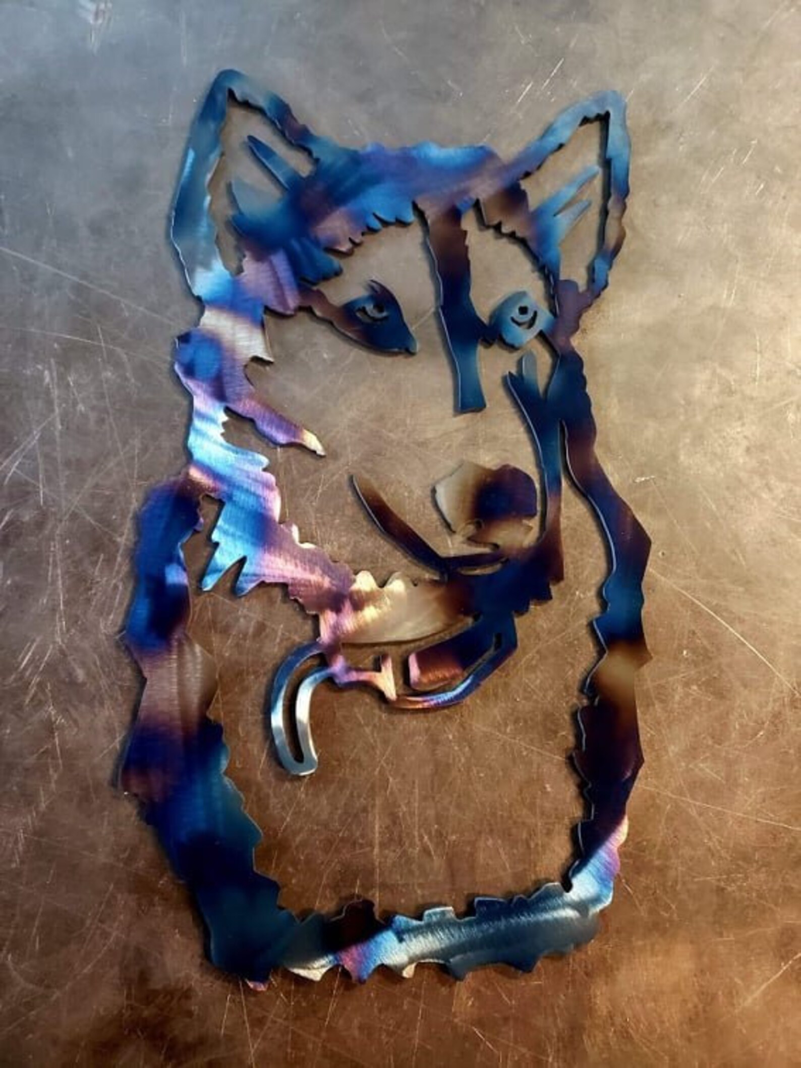 12 & 18 Custom Husky Metal Art Silhouette Dog - Etsy