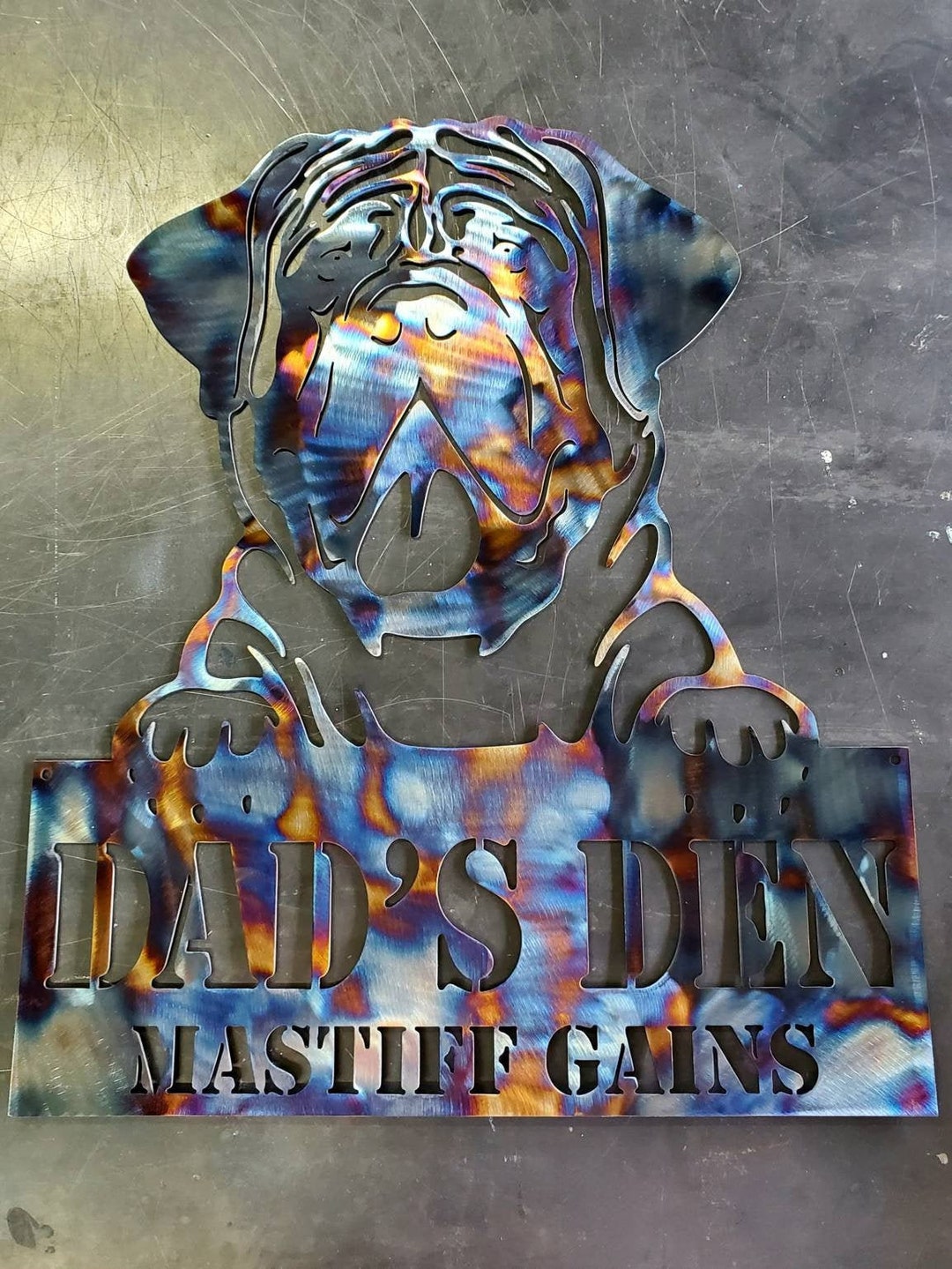 Mastiff Metal Art, Personalized - Etsy