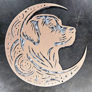 Labrador Retriever 'on the Moon' Metal Art (with Backing, 12") | Dog ...