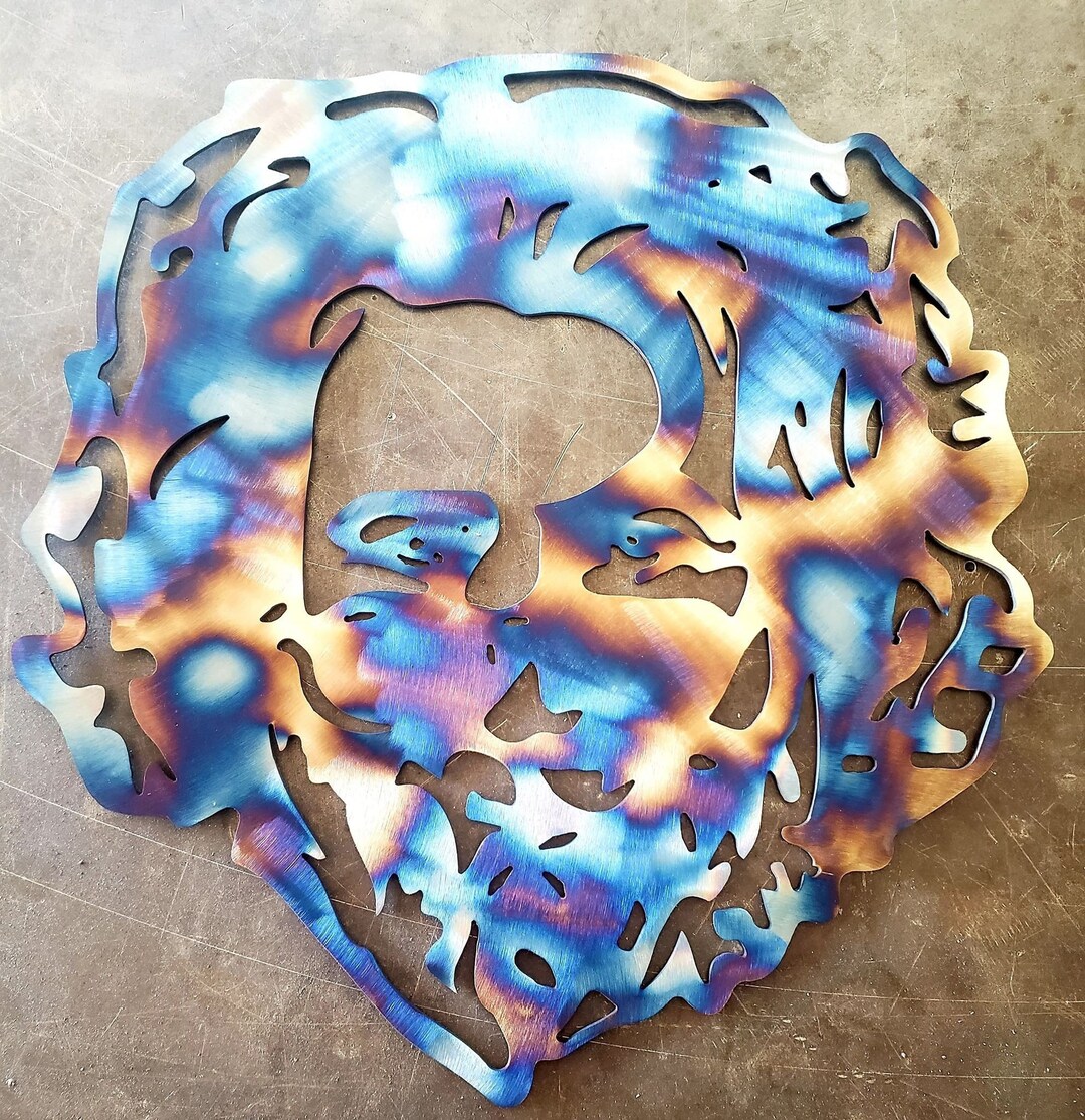 12, 14 & 16 Custom Jerry Garcia Metal Art Wall Hanger Wall Art Living ...