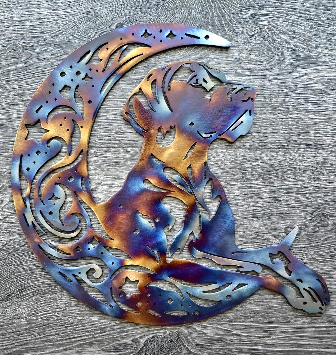 German Shorthaired Pointer 'on the Moon' Metal Art (standard, 12 ...