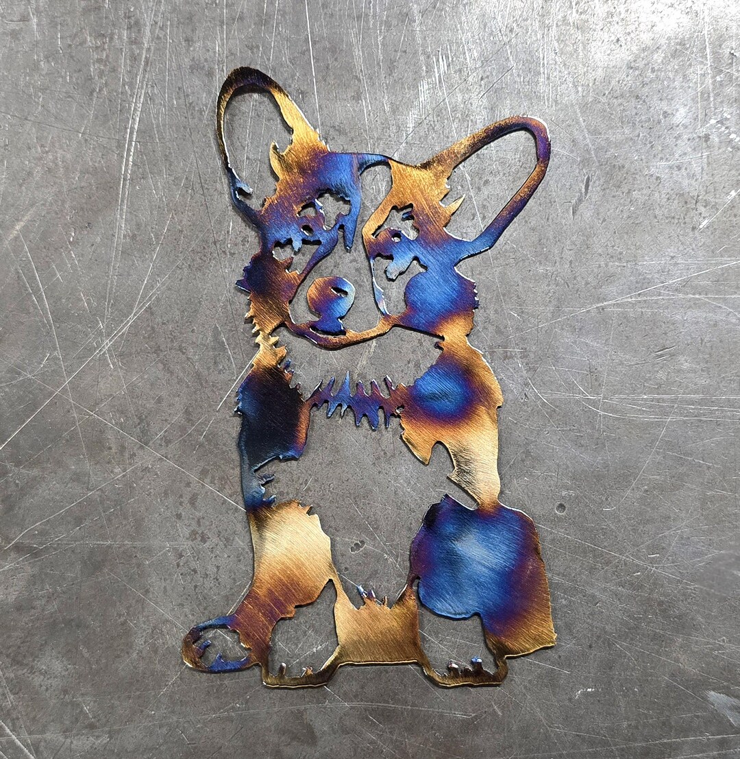 Corgi #1 Docked Tail Metal Art (12") | Custom Dog Wall Decor or Gift ...