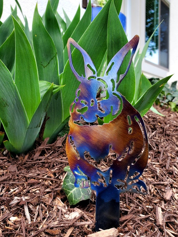 5 Rabbit Garden and Planter Metal Art Home Decor - Etsy