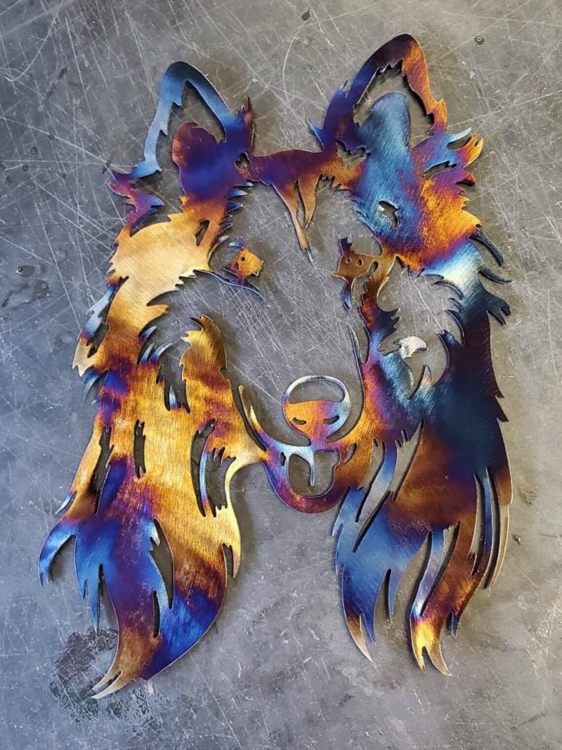 8 Rough Collie Metal Art Wall Hanger Wall Art Home | Etsy