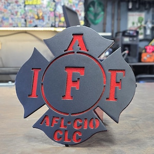 IAFF Firefighter Hitch Cover | Custom Metal Trailer Hitch Insert for 2 ...