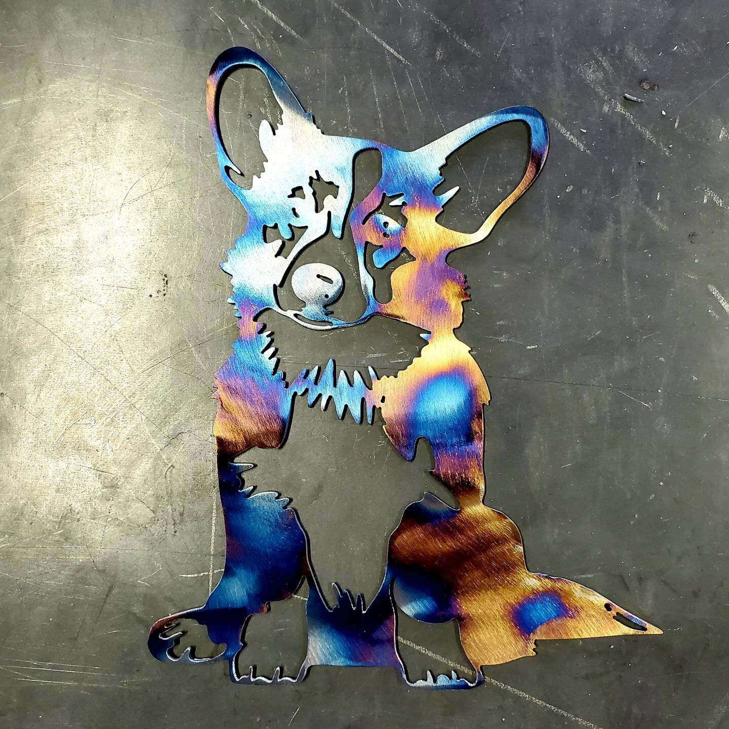 Corgi Metal Art - Etsy