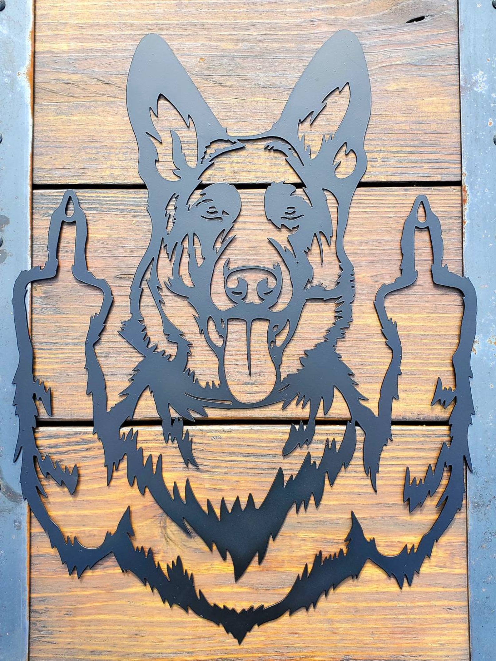 12 & 18 German Shepherd Metal Art Wall Hanger | Etsy