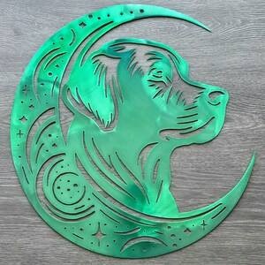 Labrador Retriever 'on the Moon' Metal Art (standard, 12") | Custom Dog ...