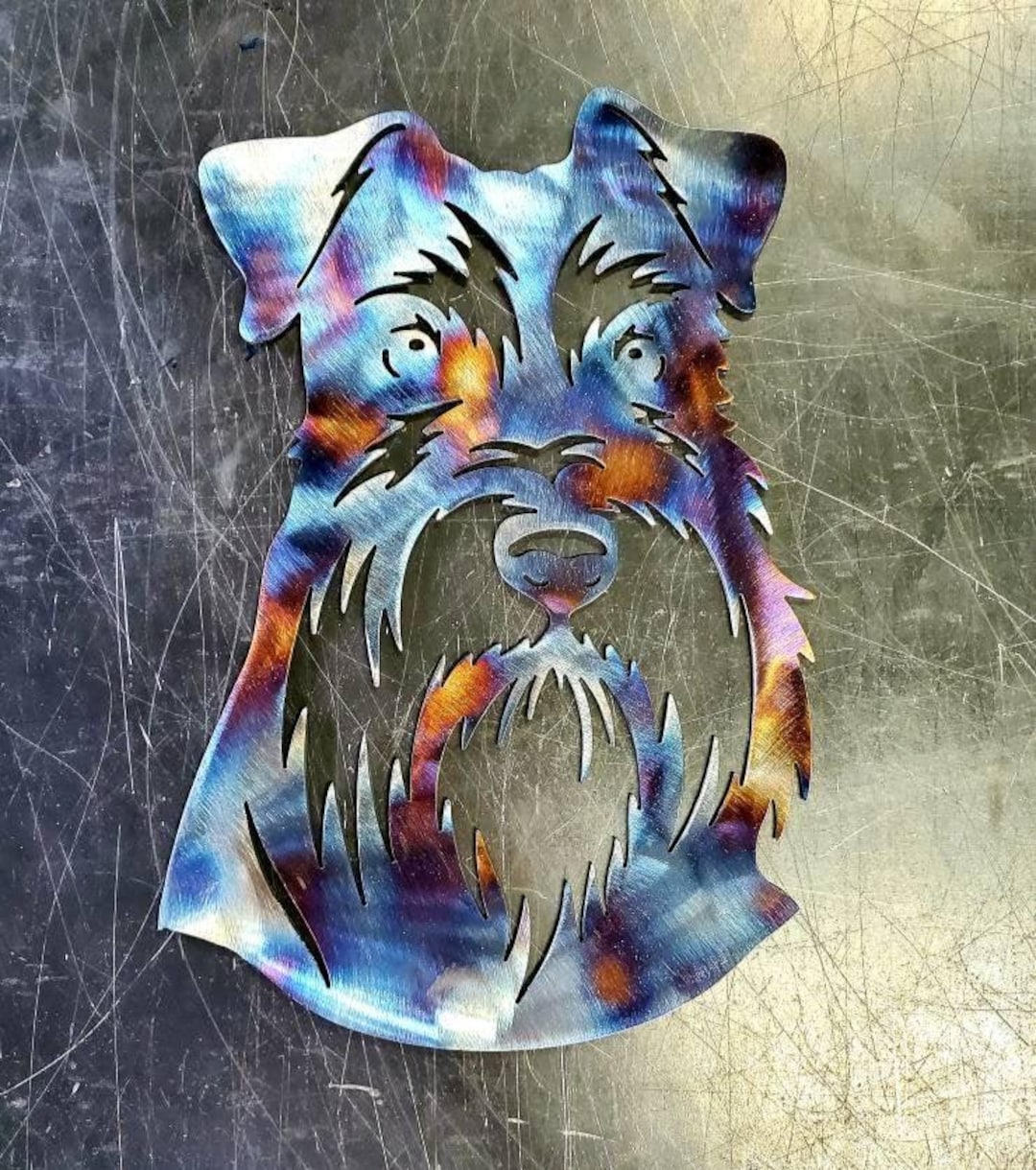 Schnauzer #1 Metal Art (12") | Custom Dog Wall Decor or Gift | Pet ...
